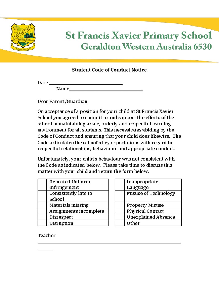 Code of Conduct Notice | PDF