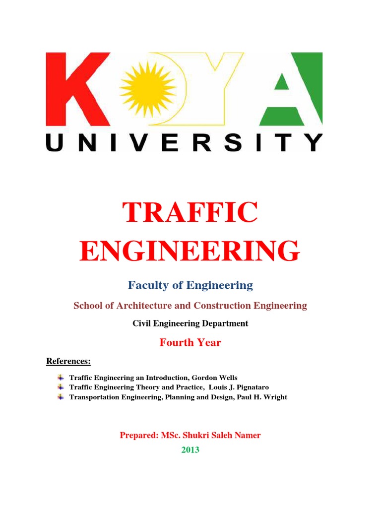 Traffic Engineering Overview for Students | PDF | Traffic | Highway