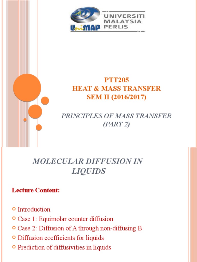 Heat Mass Transfer (Part 2) | PDF | Solution | Diffusion