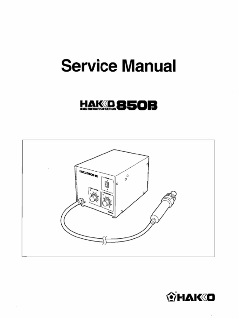Service Manual Hakko 850B | PDF
