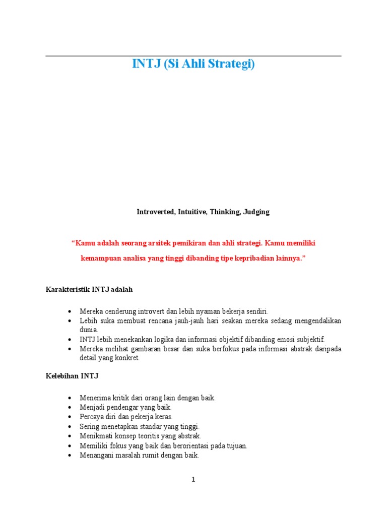 INTJ | PDF