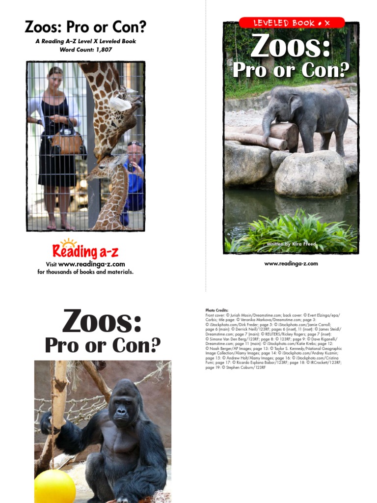Pros and Cons Zoos | Download Free PDF | Zoo | Extinction