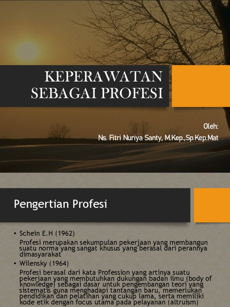 Keperawatan Sebagai Profesi PDF | PDF | Karier & Perkembangan | Pengembangan Diri