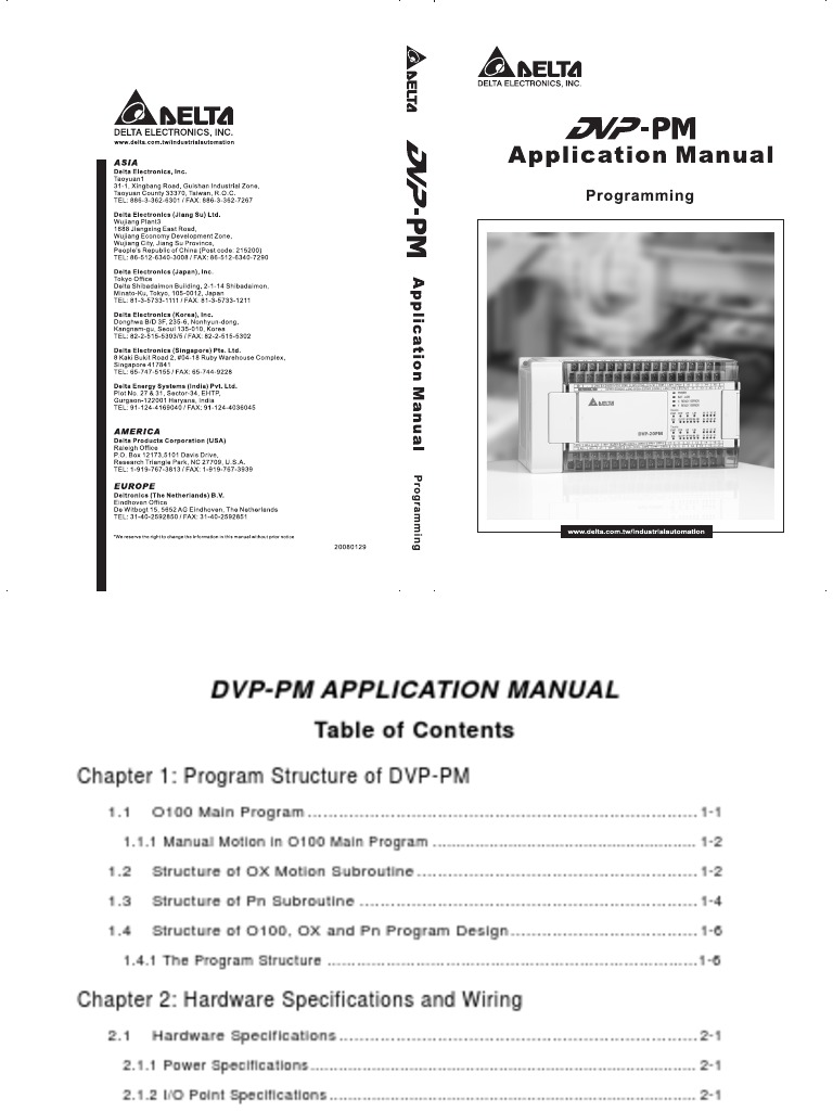 Delta DVP-PM | PDF | Alternating Current | Programmable Logic Controller