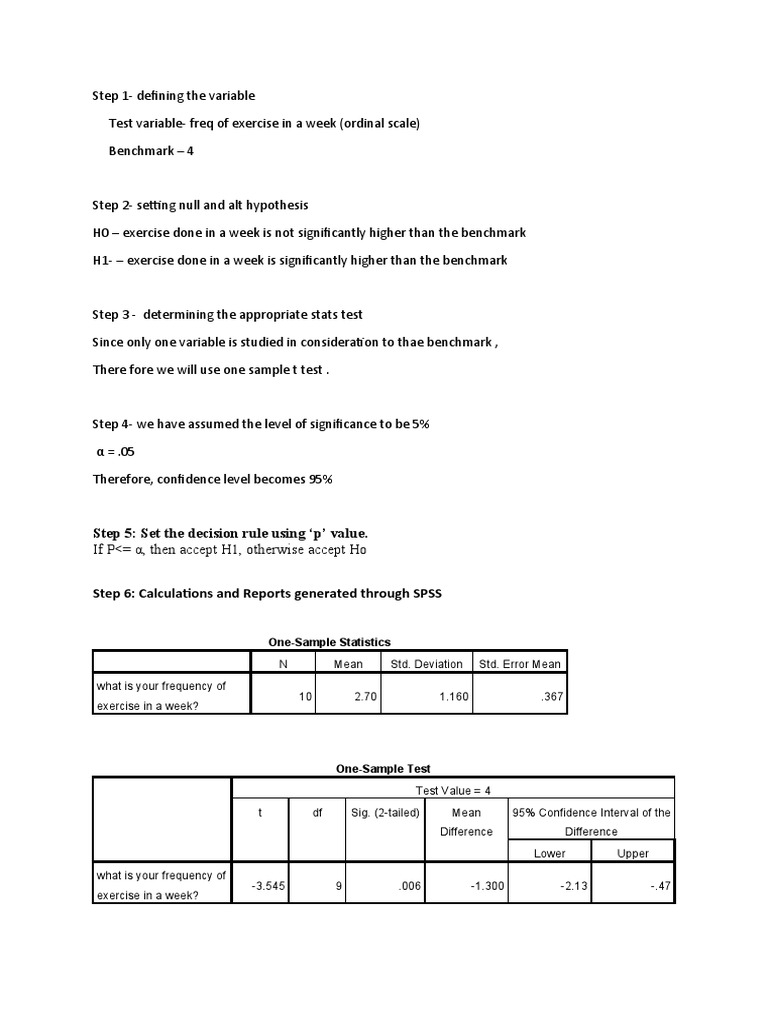 Step 5: Set the decision rule using ‘p' value.: If P
