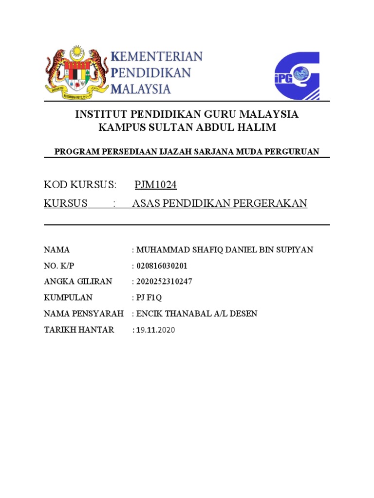 Kerja Kursus Pergerakan Kreatif | PDF