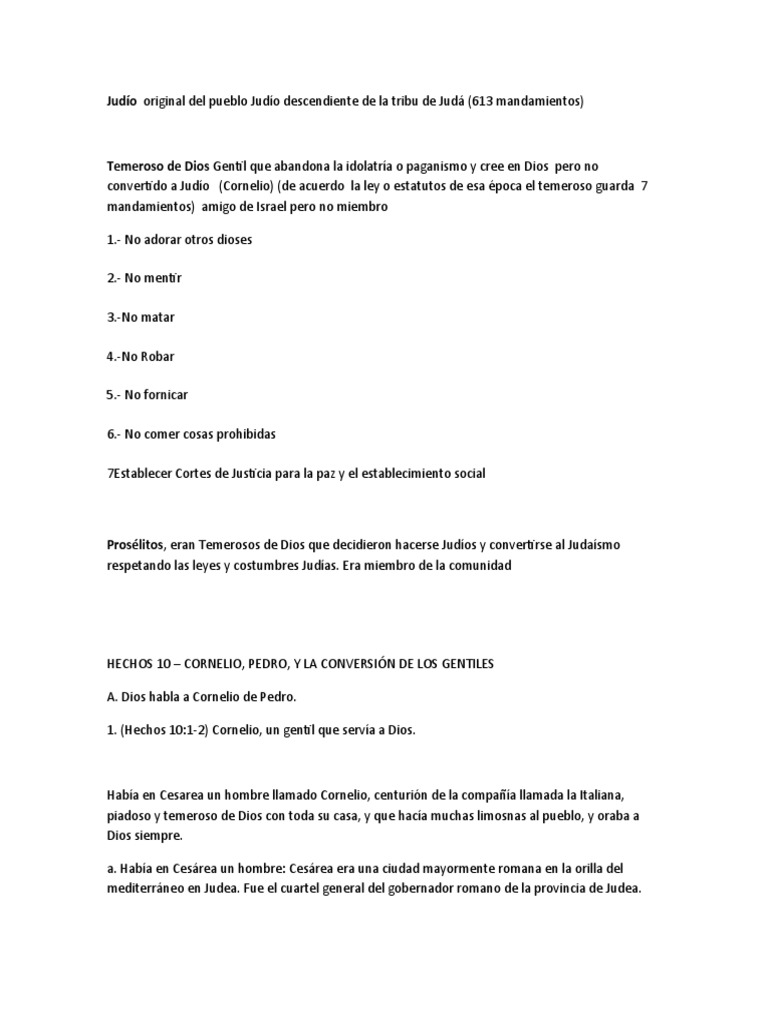 Temeresos de Dios Proselitos, Cornelio y Pedro | Descargar gratis PDF ...