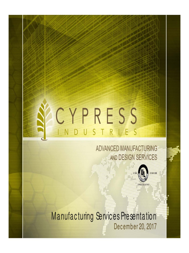 1-Cypress Industries Consolidated Presentation 2018-01 | PDF | Printed ...