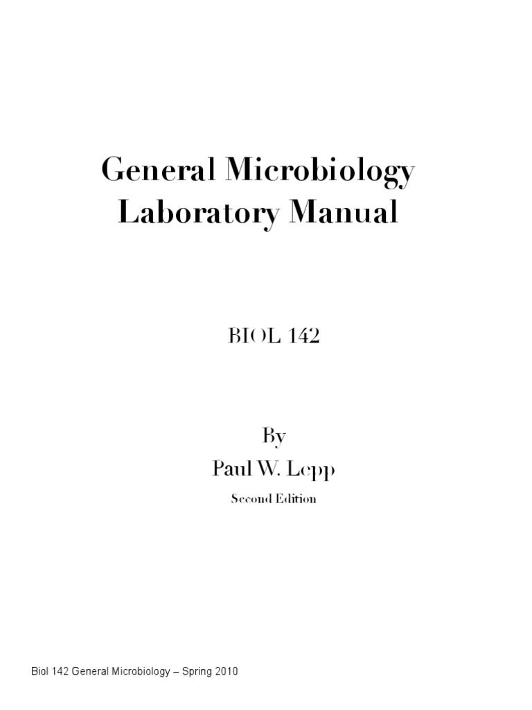 General Microbiology Lab Manual | PDF | Staining | Growth Medium