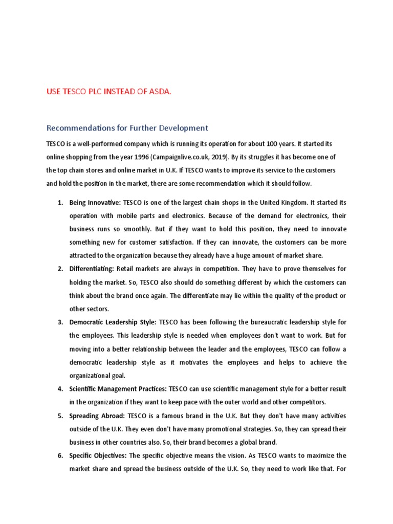 SWOT Analysis | PDF | Tesco | Retail
