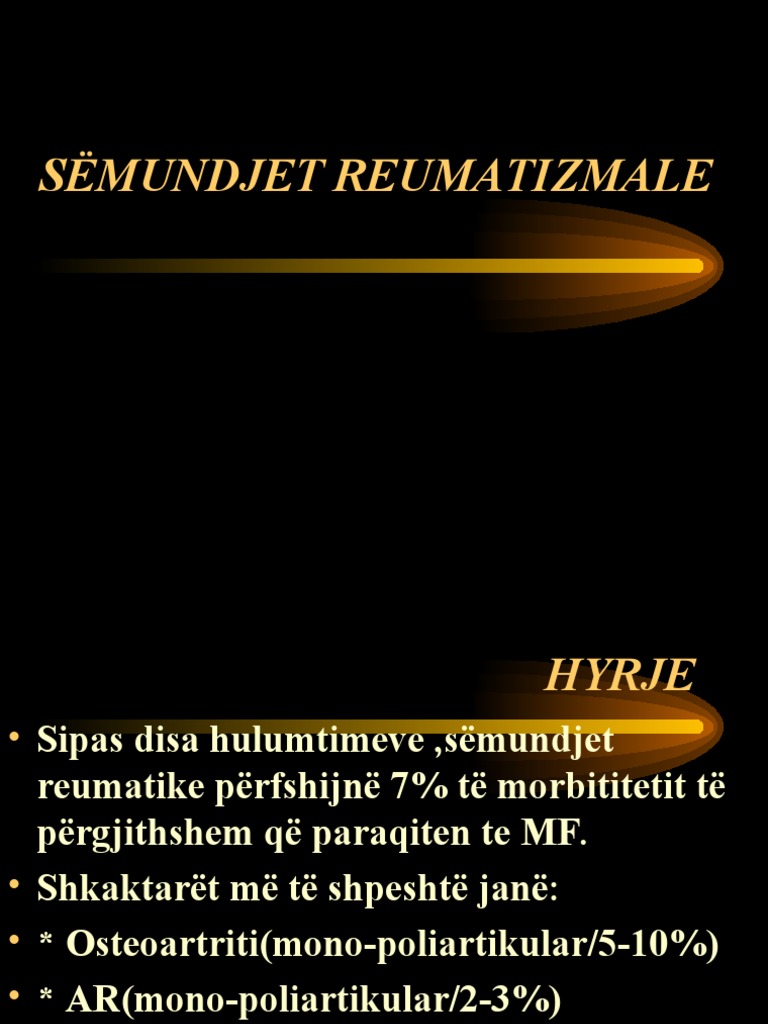 Semundjet REUMATIZMALE | PDF