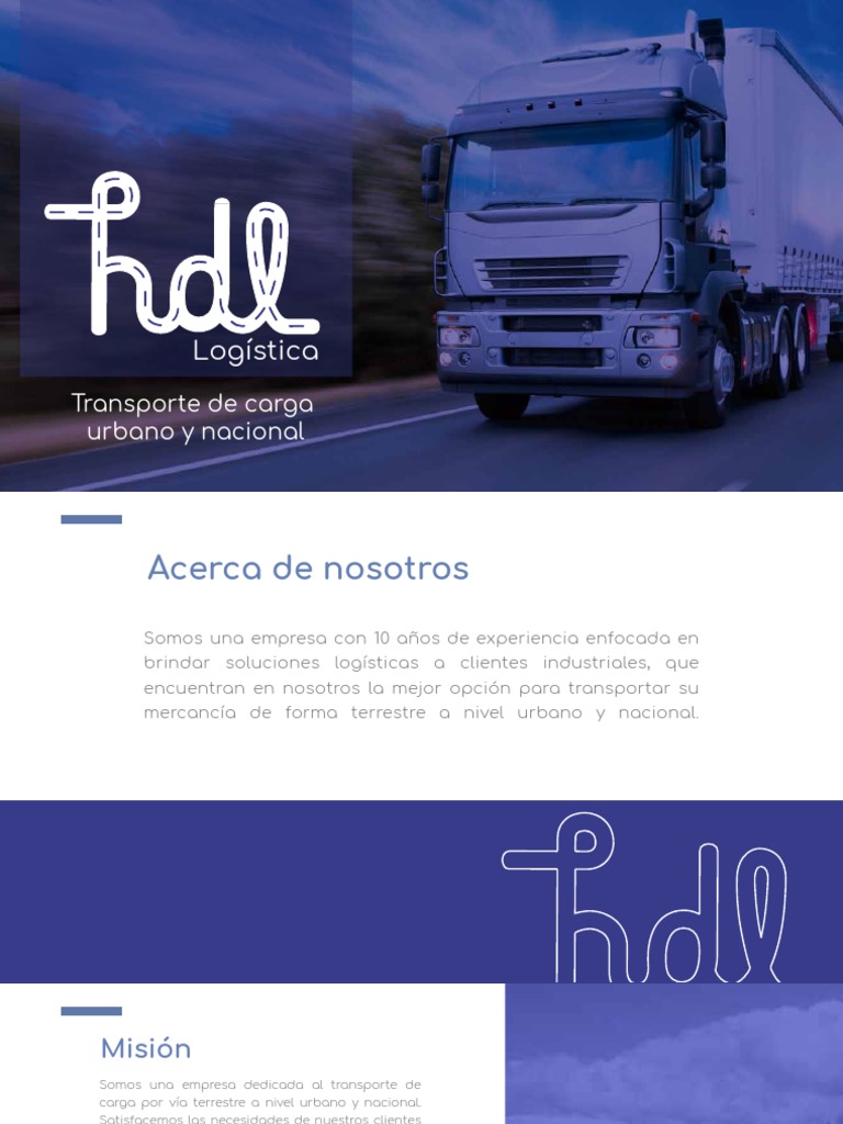 Brochure HDL Logistica Sas | PDF | Logística | Calidad (comercial)