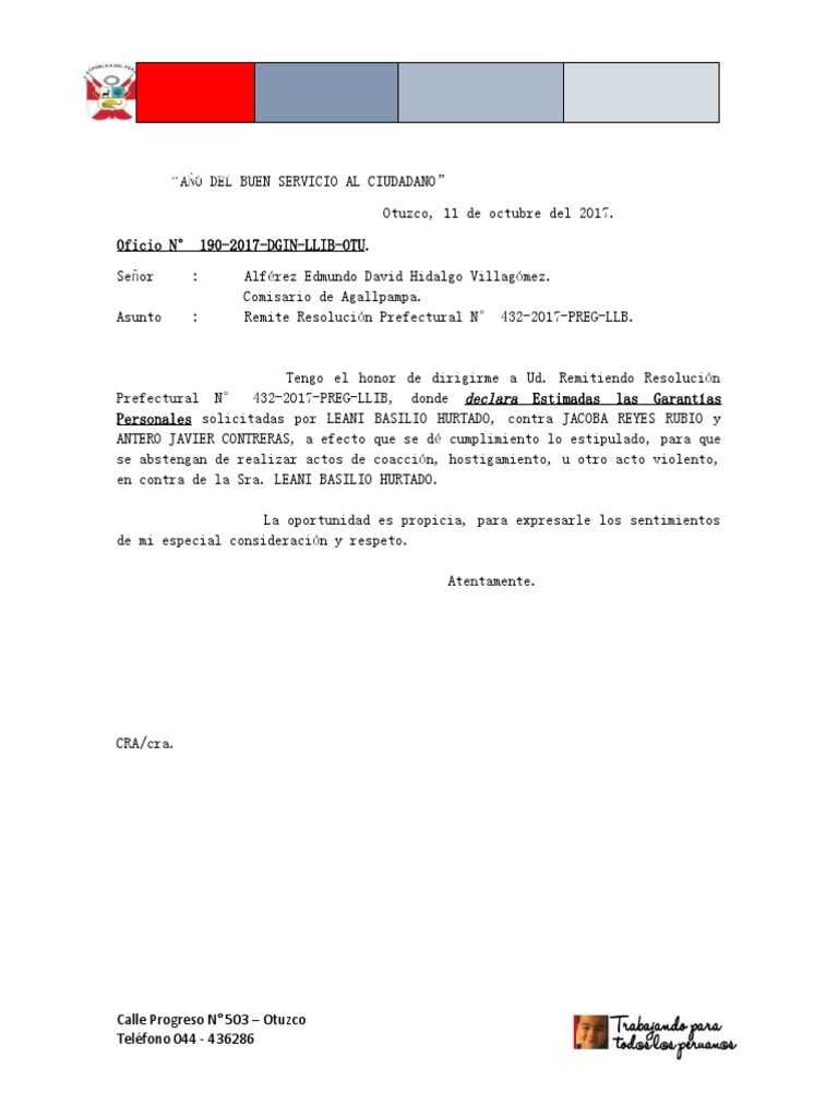 Formato Oficio | PDF