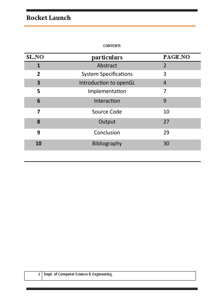 Simulation Of Rocket Cg Project Using Opengl Report Pdf Rendering Computer Graphics Shader