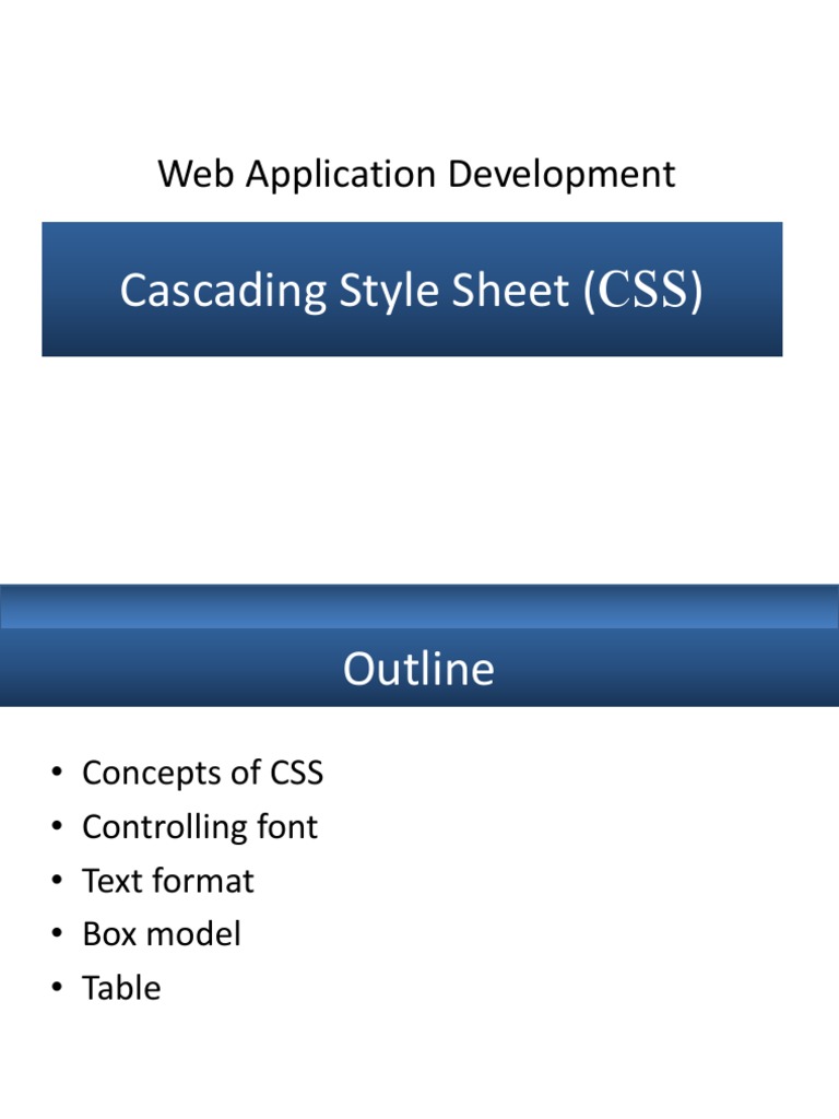 Web Application Development: Cascading Style Sheet (CSS) | Download Free PDF | Cascading Style ...