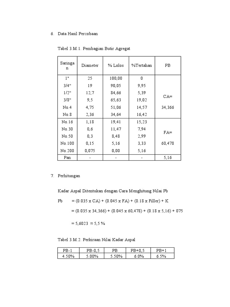 Perhitungan JMF | PDF