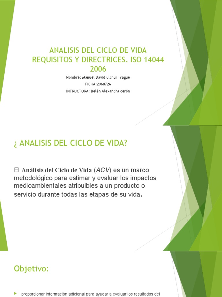 Analisis Del Ciclo De Vida Norma Iso 14044 2006 Pdf
