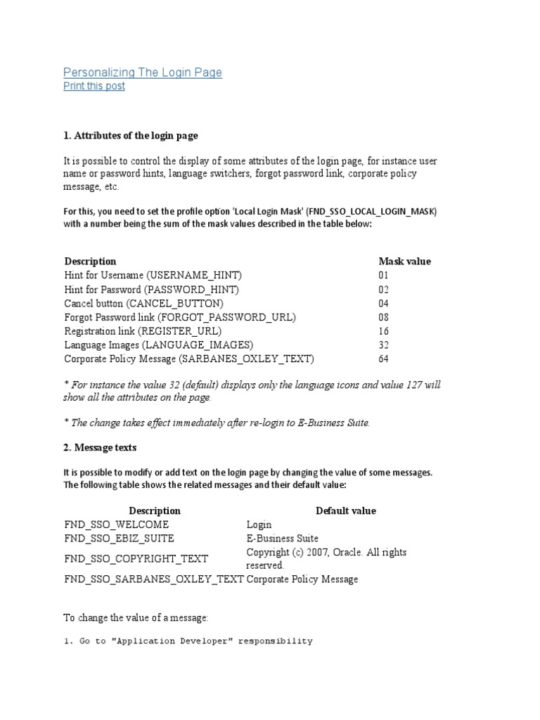 Personalizing The Login Page | PDF | Computing | Java Server Pages