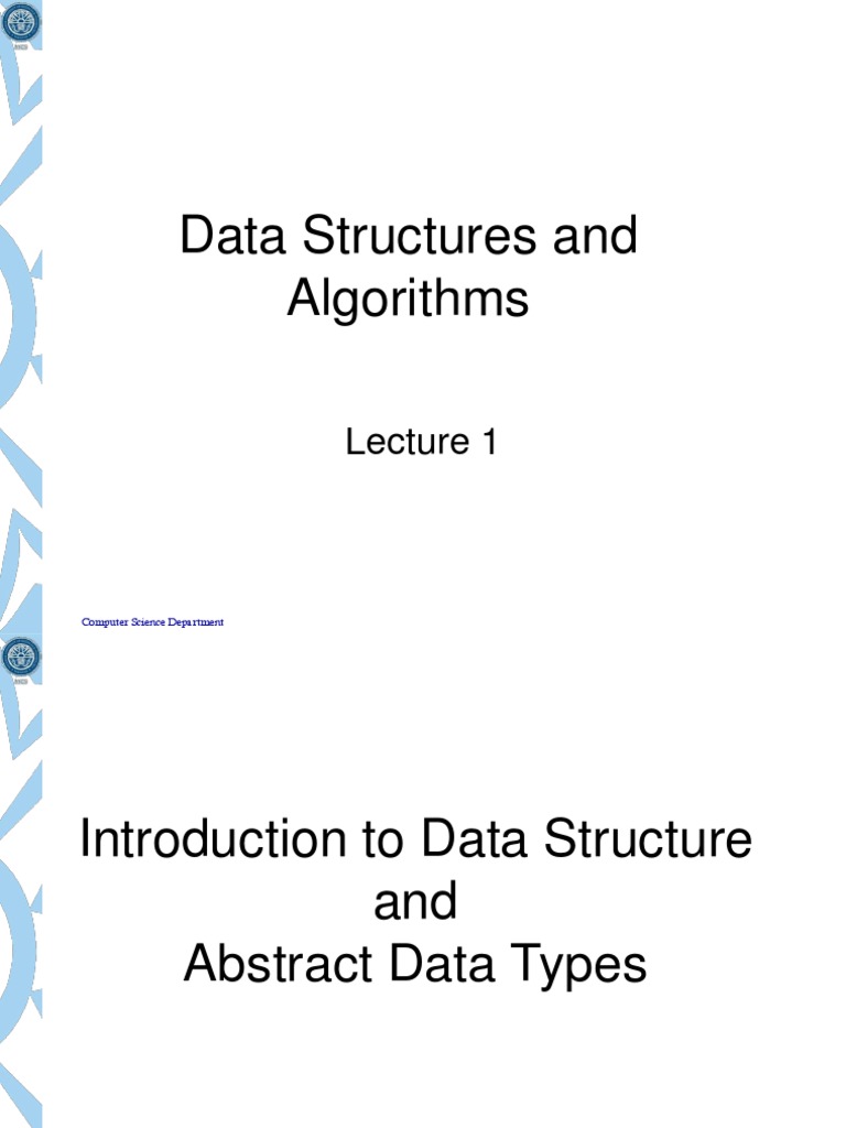 Data Structures and Algorithms: Computer Science Department | Download Free PDF | Data Structure ...