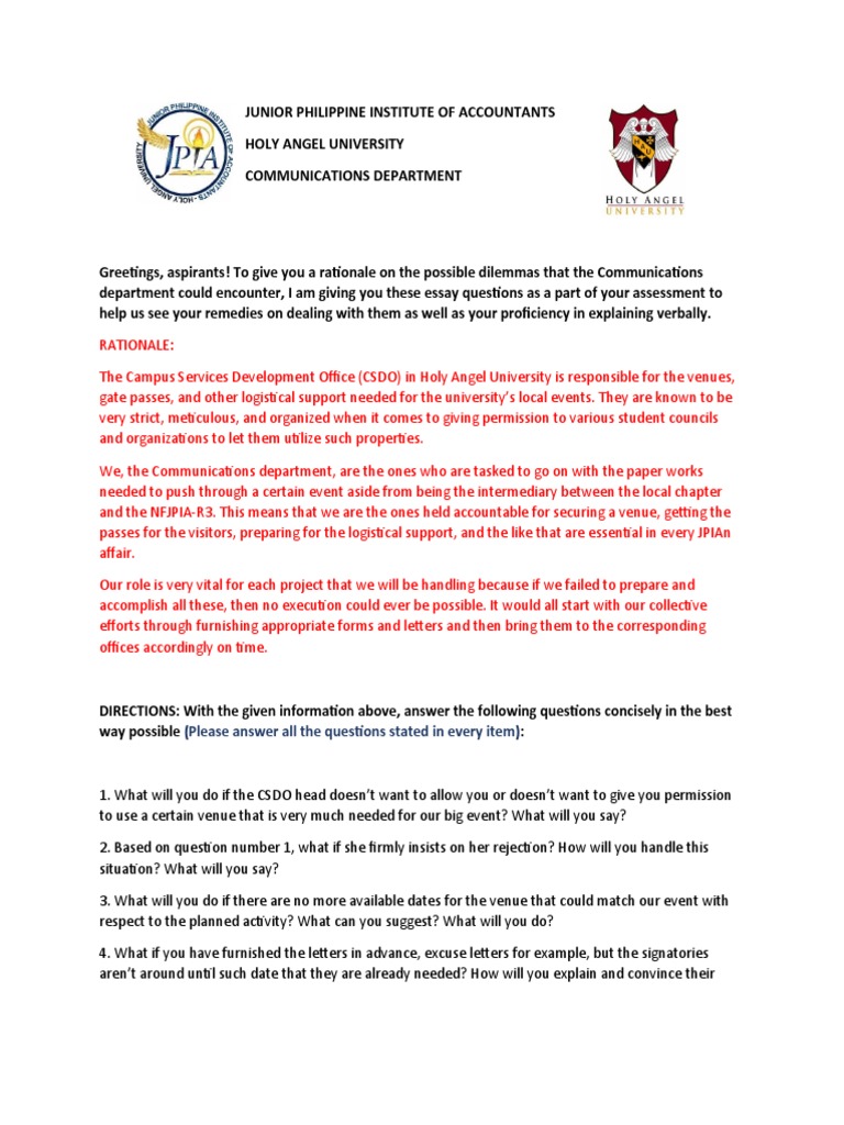 Communications Assessment | PDF