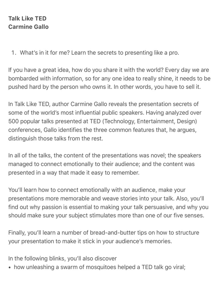 Talk Like TED PDF | PDF | Logos | Persuasion