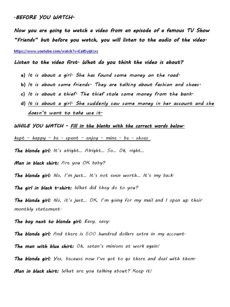2nd Conditional Friends | PDF | Self-Improvement