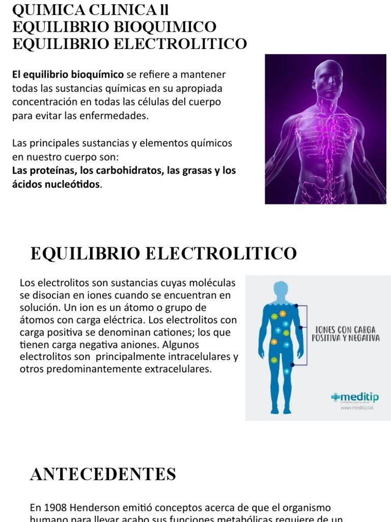 QUIMICA CLINICA LL EQUILIBRIO ELECTROLITICO | PDF | Electrólito | Sodio