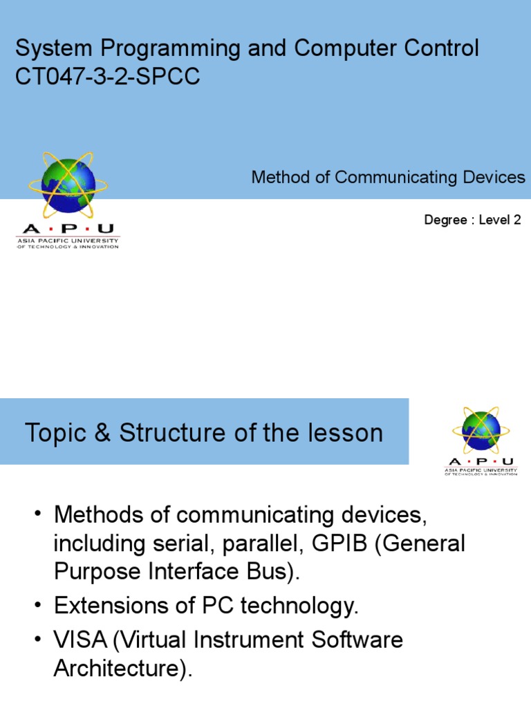 APU - SPACC - 10 - Communicating Devices | PDF | Information And ...