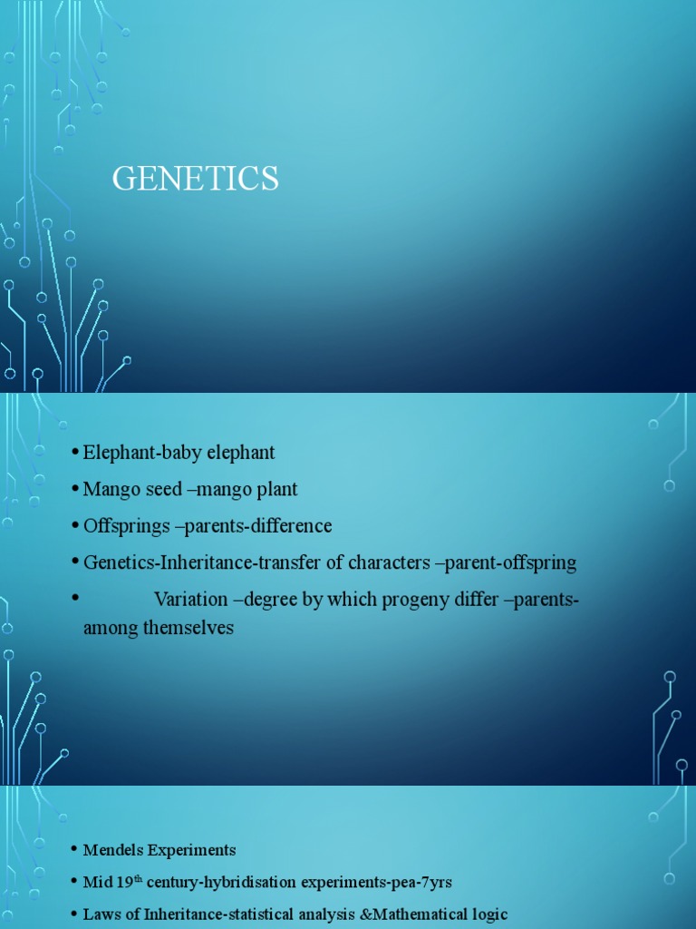 GENETICS | PDF | Cooking, Food & Wine | Home & Garden