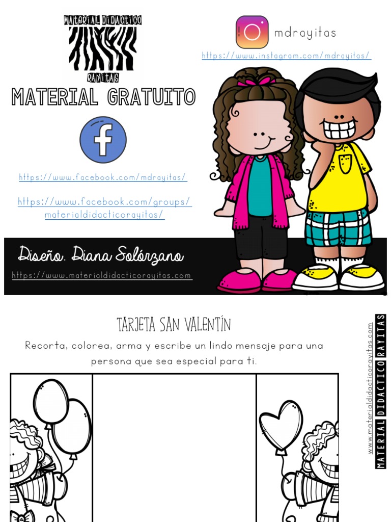 Tarjeta San Valentín para Recortar | PDF