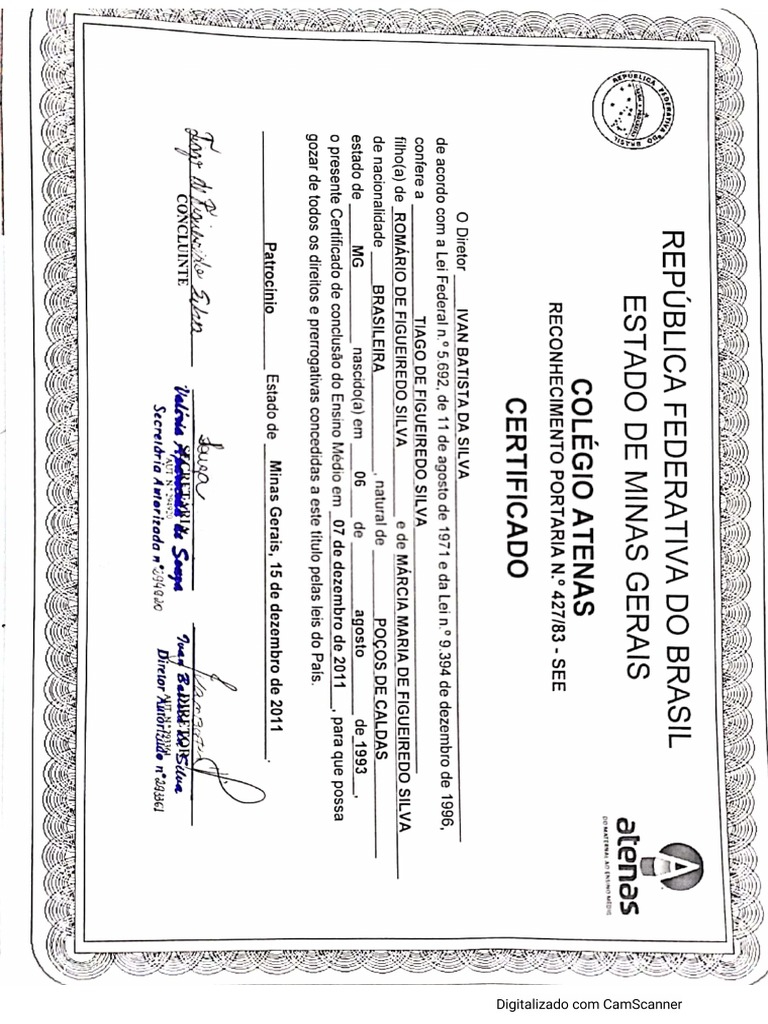 Diploma Ensino Médio Tiago Pdf