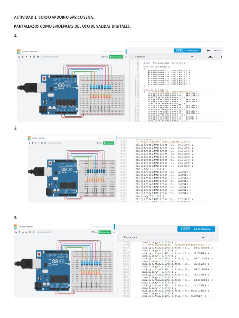 Actividad 1 Curso Arduino Básico Sena | PDF