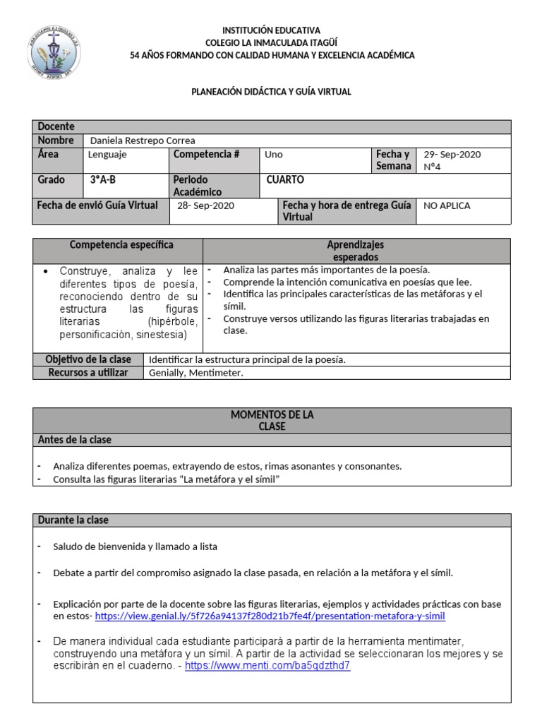 Figuras Literarias: Metáfora y Símil | PDF | Metáfora | Poesía