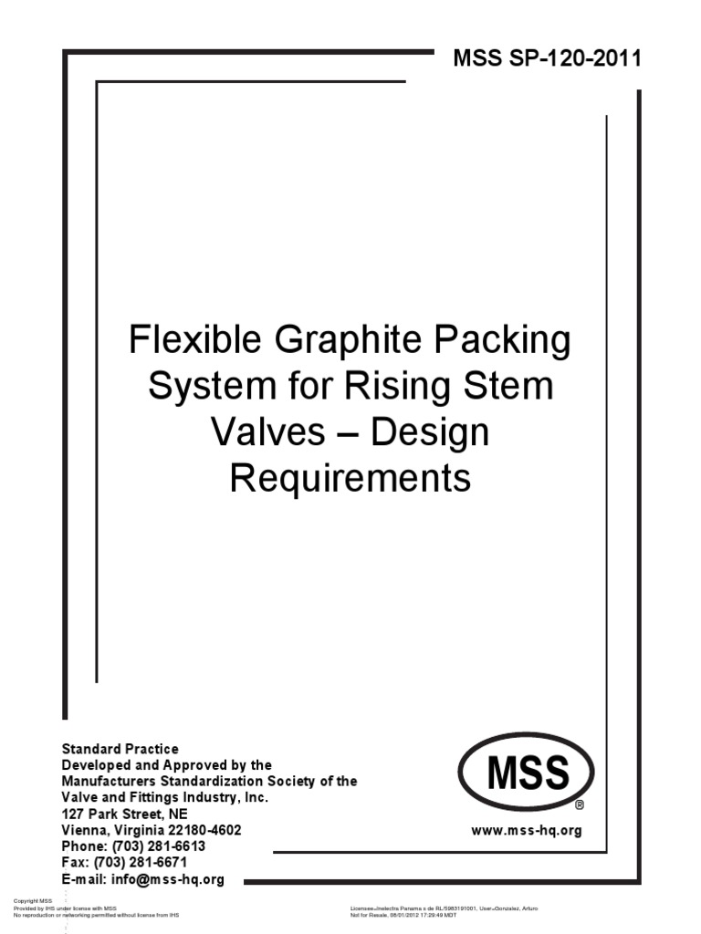MSS SP-120 2011 | PDF | Valve | Mechanical Engineering