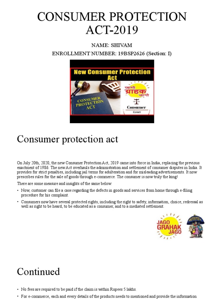 Consumer Protection Act-2019 | PDF | Product Liability | Mediation