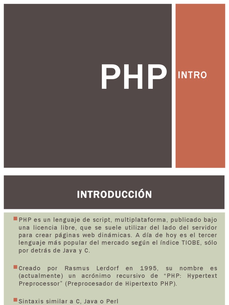 Intro PHP | PDF | Php | Servidor web