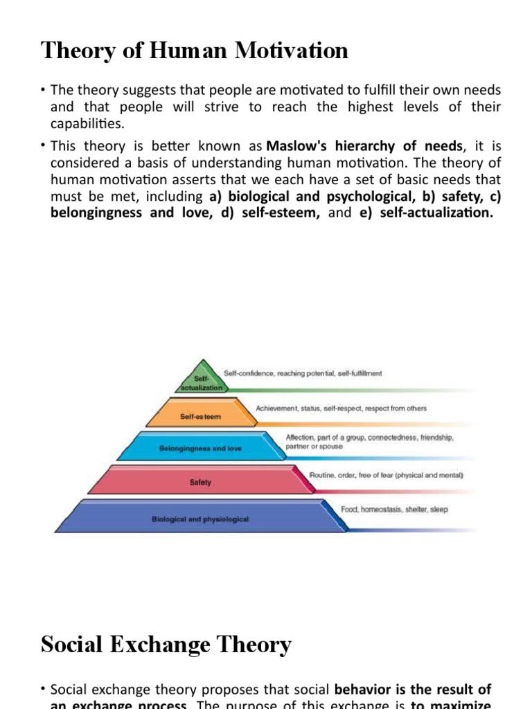 Theory of Human Motivation | PDF