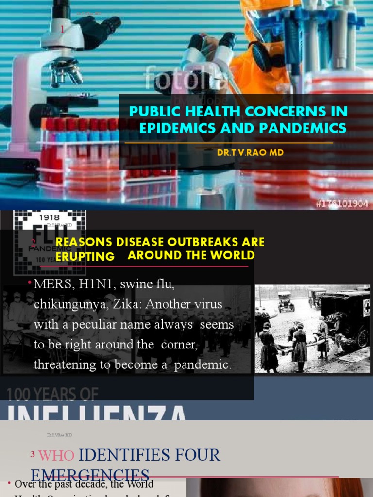 Public Health Concerns in Epidemics and Pandemics: Dr.T.V.Rao MD | PDF ...