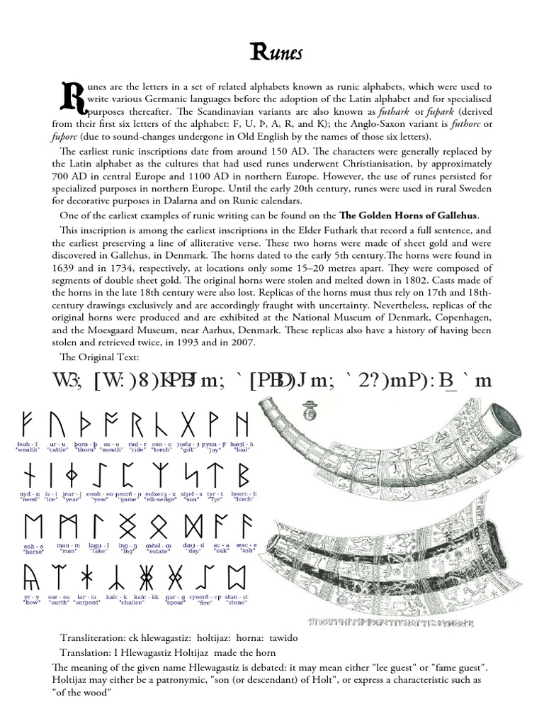 Fuþorc (Due To Sound-Changes Undergone in Old English by The Names of ...