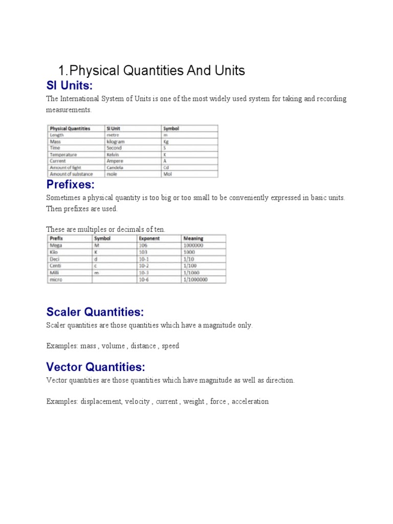 O Level Notes | PDF | Weight | Mass
