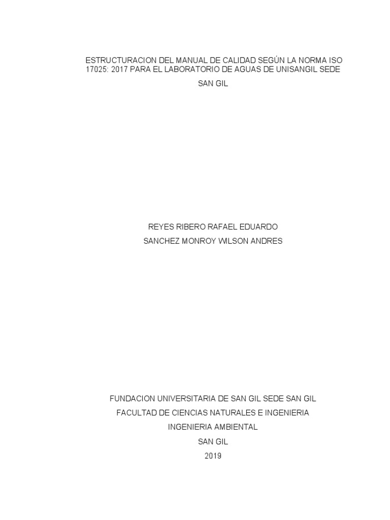 Manual de Calidad Según La Norma ISO 17025 | PDF | Calibración | Calidad (comercial)