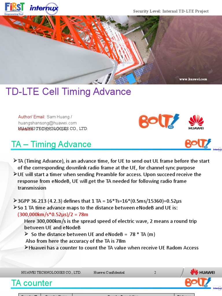 LTE Timing Advance (Huawei) | PDF | Lte (Telecommunication ...
