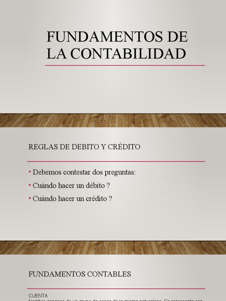 Clase 3 Fundamentos Contables Débito y Crédito | PDF | Contabilidad ...