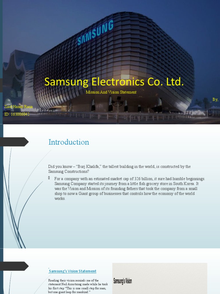 Samsung's Mission and Vision Explained | PDF | Samsung | Economies