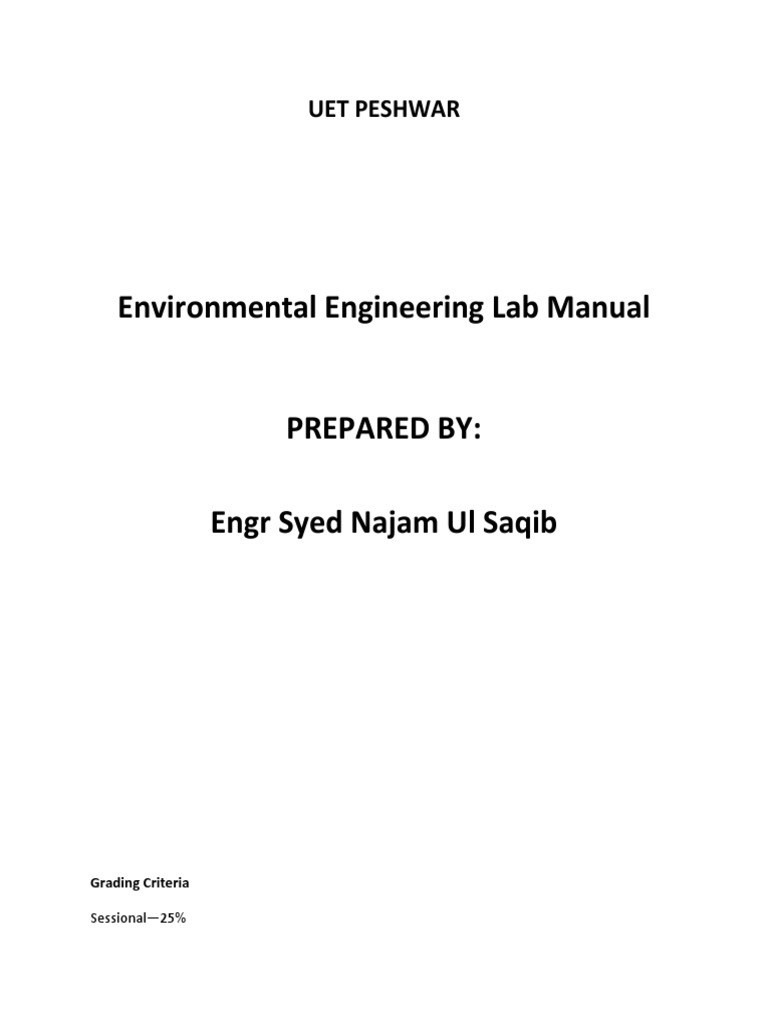 Environmental Lab Manual | PDF | Ph | Titration
