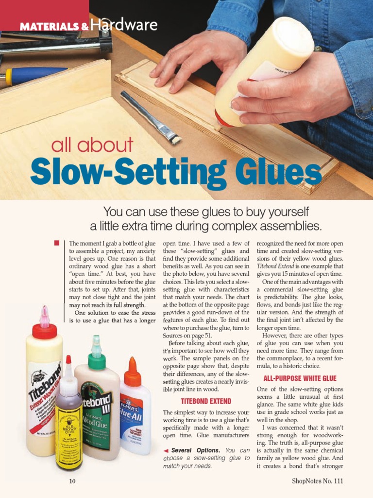 Slow-Setting Glues | PDF | Adhesive | Conservation And Restoration ...