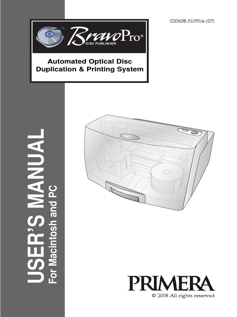 Primera Disc Publisher Pro | PDF | Printer (Computing) | Compact Disc