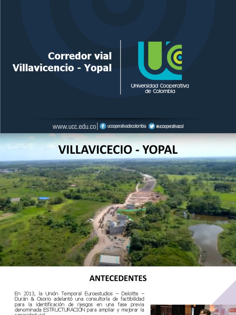 Corredor Vial VILLAVICECIO - YOPAL | PDF | Transporte por carretera | Business