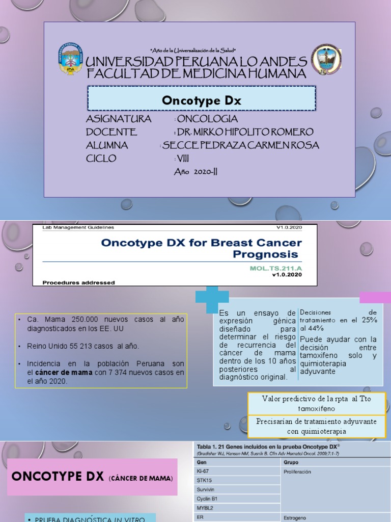 Oncotype PDF | PDF | Cáncer de mama | Metástasis