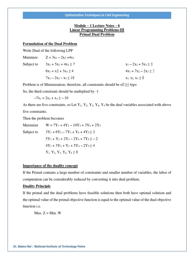 Optimization Lecture-6 PDF | PDF | Mathematical Optimization | Algorithms